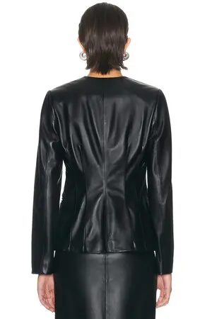 Loulou De Saison Adea Collarless Tailored Jacket - Black