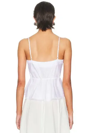 LESET Yoko Lace Trimmed Tank Top