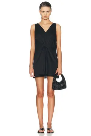 LESET Yoko Lace V Neck Mini Dress