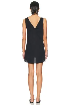 LESET Yoko Lace V Neck Mini Dress