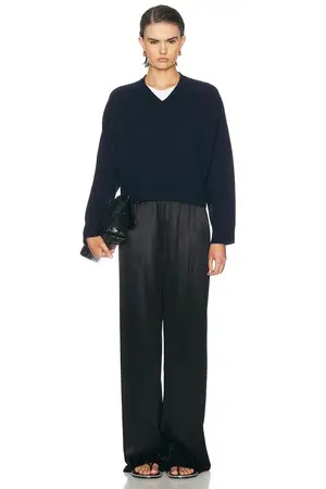 Loulou De Saison Anzor V-neck Saddle-sleeve Cashmere Sweater