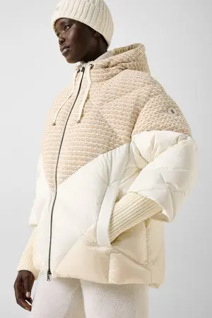 Bogner Sheryl Down Jacket With Hood And Knitted Panels
