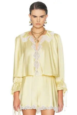 Chloé Lace Blouse - Yellow