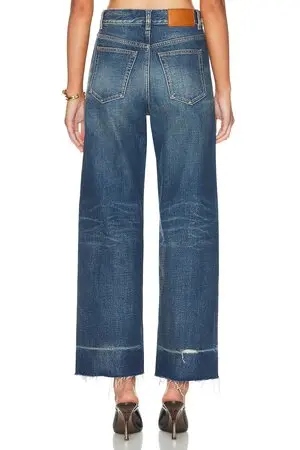 Chloé Wide Leg Jeans In Blue Denim - Dark Cobalt