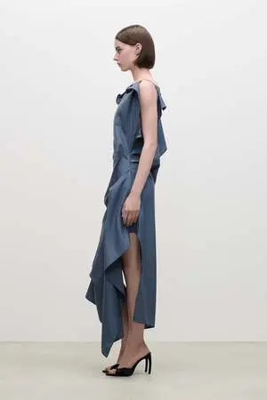 Victoria Beckham Draped Midi Dress