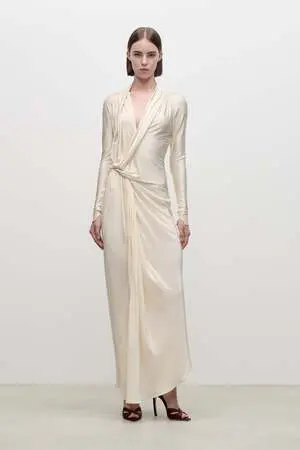 Victoria Beckham Lea Midi Dress - Ivory