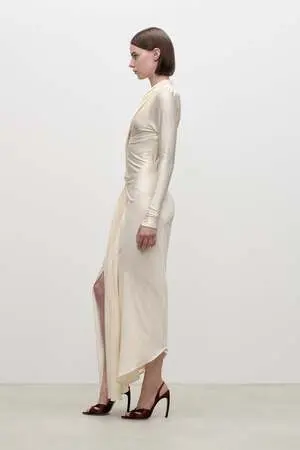 Victoria Beckham Lea Midi Dress - Ivory