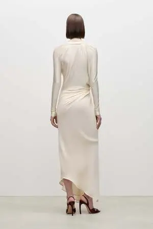 Victoria Beckham Lea Midi Dress - Ivory