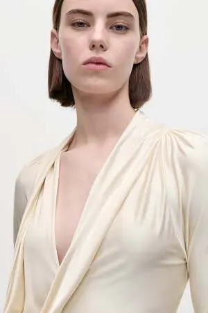 Victoria Beckham Lea Midi Dress - Ivory