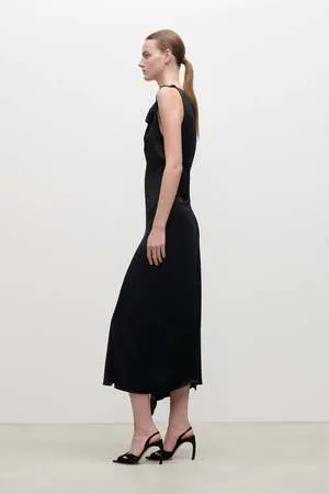Victoria Beckham Draped Tailored Midi Dress - Black