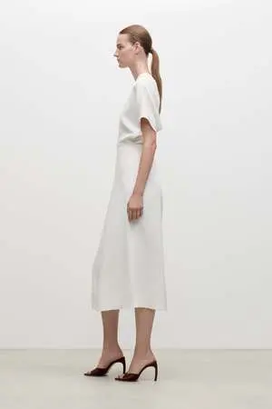Victoria Beckham Eleanor Midi Dress - Bright Ivory