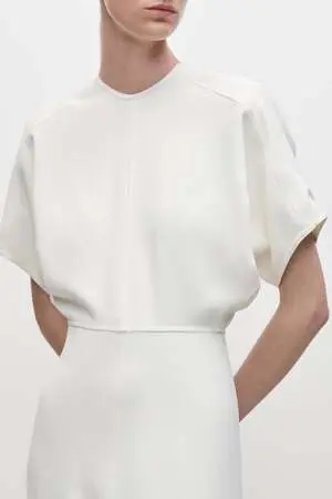 Victoria Beckham Eleanor Midi Dress - Bright Ivory