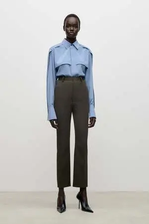 Victoria Beckham Textured Knit Polo Sweater