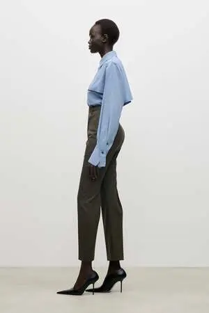 Victoria Beckham Textured Knit Polo Sweater