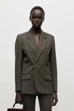 Victoria Beckham Single Breasted Jacket - Green