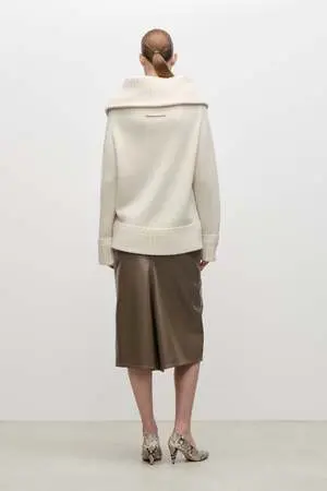 Victoria Beckham Wide Collar Jumper - Ivory