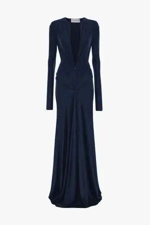 Victoria Beckham Aida Gown - Navy