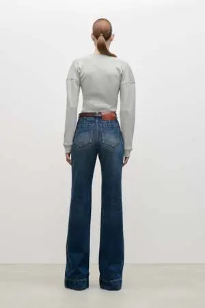 Victoria Beckham Hazel Top - Grey Marl