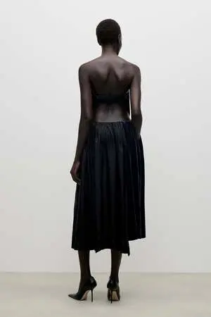 Victoria Beckham Asymmetric Midi Dress In Silk Viscose Velvet