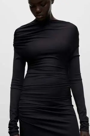 Victoria Beckham Draped Shoulder Gown