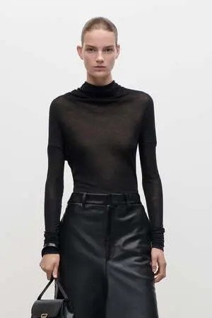 Victoria Beckham Draped Top Black