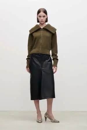 Victoria Beckham Wide Collar Zip Jumper