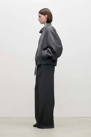 Victoria Beckham Mouline Herringbone Bomber Jacket