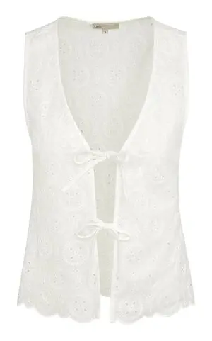 Onia Tie Front Tank - White
