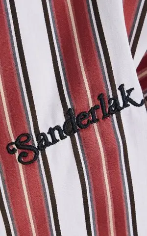 SANDERLAK Oversized Striped Cotton Shirt