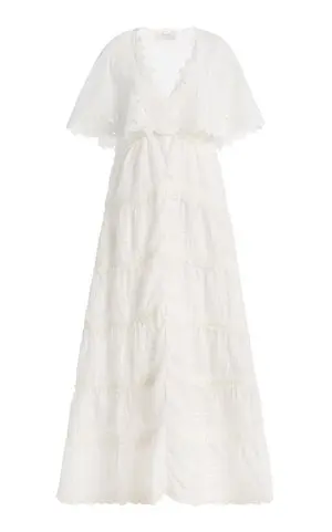 Sea Eleannora Embroidered Cotton Maxi Dress - White