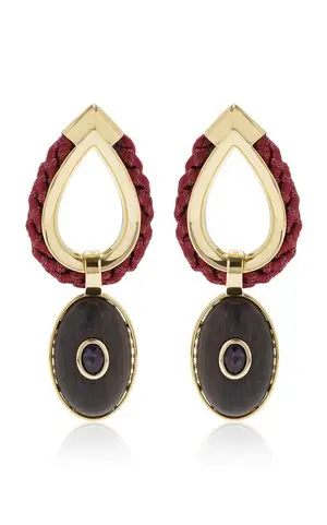 Eddie Borgo Robinson Earrings With Amethyst And Ebony