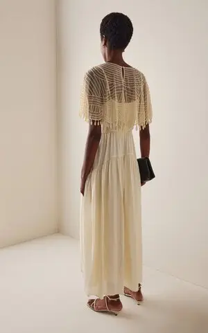 Sea Carlotta Embellished Midi Cape Dress