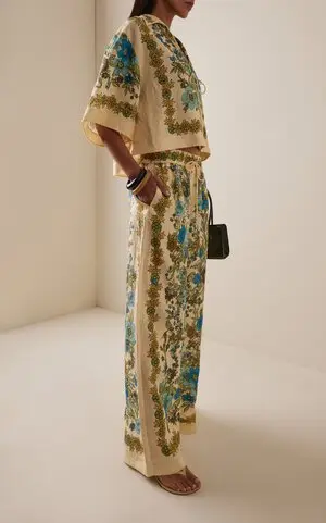 ALEMAIS Sophia Collared Linen Top