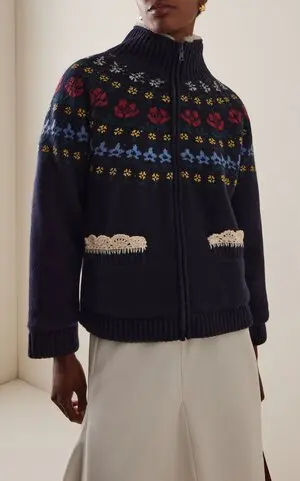 Sea Preston Sherpa-lined Knit Jacket