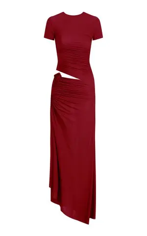 MAYGEL CORONEL Celeste Jersey Maxi Dress - Red