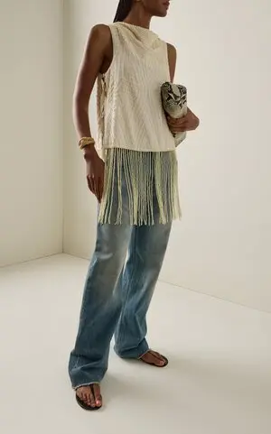Sea Carlotta Embellished Cotton-blend Top