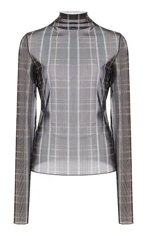 FAVORITE DAUGHTER Sheer Fantasy Chiffon Top - Plaid