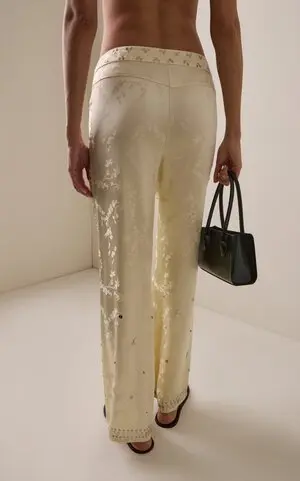 SIEDRES Brity Embellished Straight-leg Pants