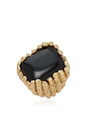 PAOLA SIGHINOLFI 18k Gold-plated Pewter And Resin Statement Ring