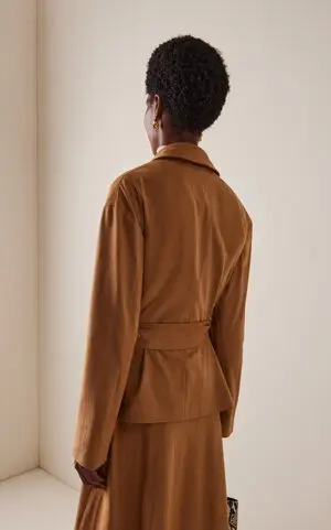 FAVORITE DAUGHTER The Marina Faux Suede Wrap Coat