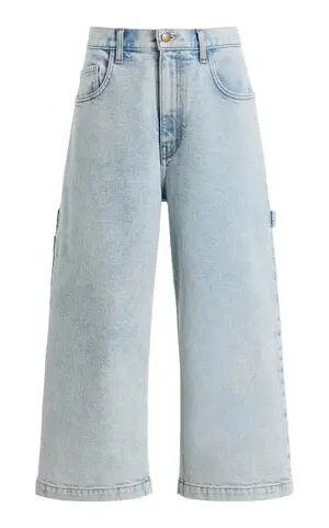 SANDERLAK Skater Rigid Wide-leg Jeans - Light Wash