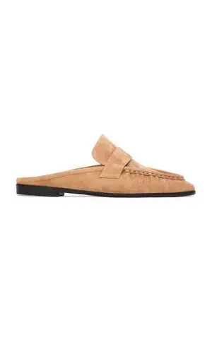 BLACK SUEDE STUDIO Gabby Suede Backless Loafers
