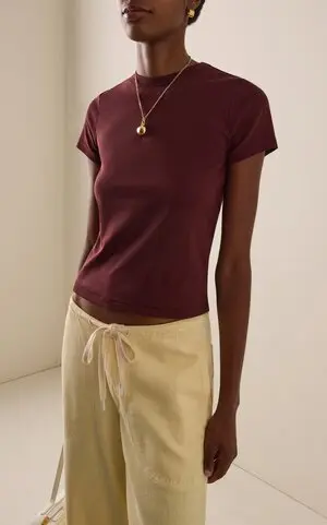 DL1961 Shrunken V-neck T-shirt