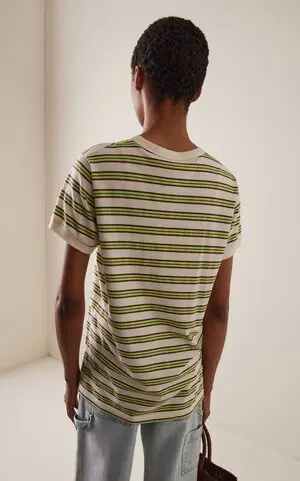 SANDERLAK Striped Cotton T-shirt