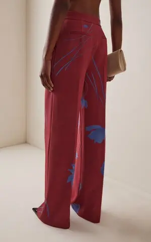 Lela Rose Exclusive Molly Printed Crepe Pants