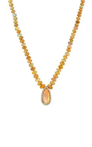 Sheryl Lowe 14k Ethiopian Opal Teardrop Necklace