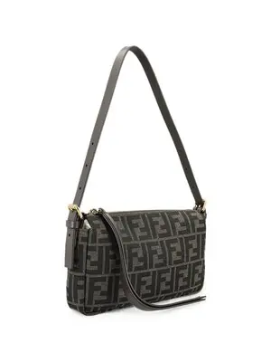 Fendi Ff Zucca Jacquard Small Zip Top Bag