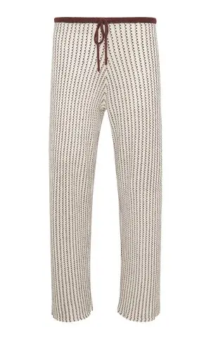 Onia Crochet Knit Drawstring Pant - Brown
