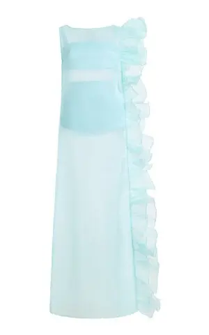 MARLIES GRACE Bea Organza Maxi Dress - Blue