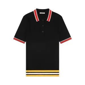 ENTIRE STUDIOS Ribbed Polo Shirt - Black